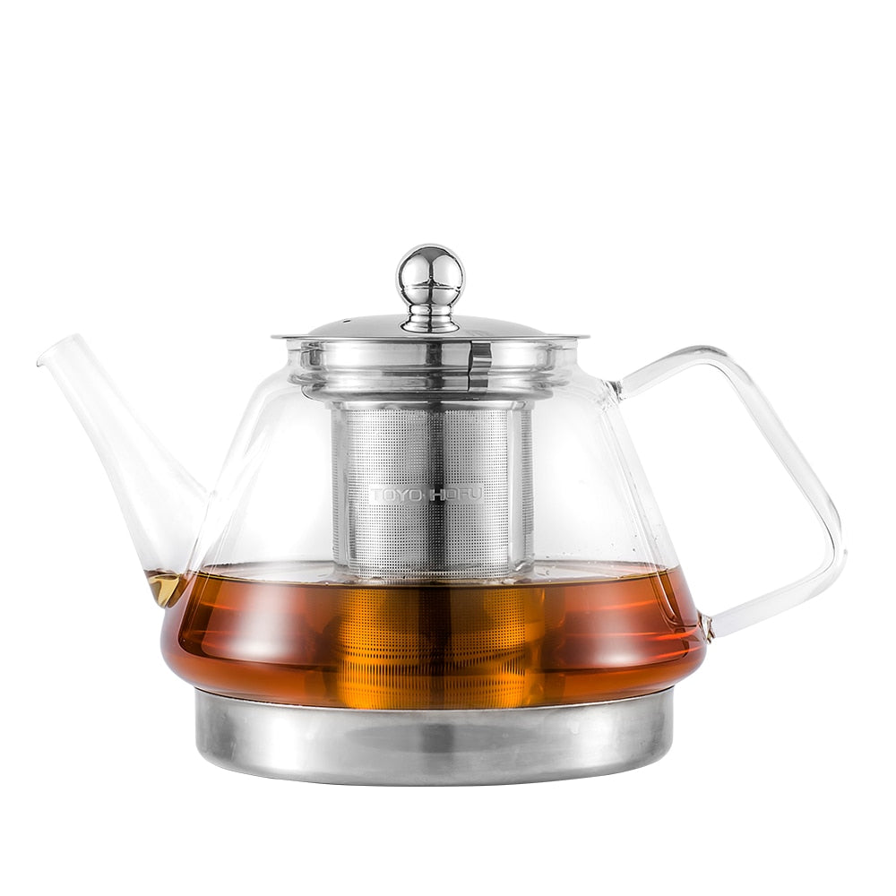 1.0L Heat Resistant Glass Tea Pot Stovetop Kettle Teapot - Tea Maker w ...